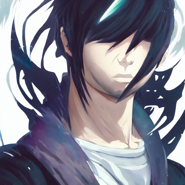 Lexica - Portrait of a male anime character, kannon mindar android ...