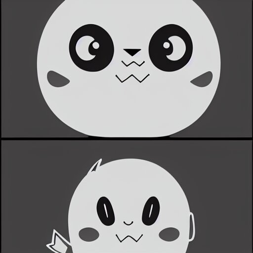 dark, cute, grayscale, void living'leaves bush'creature, bright ...