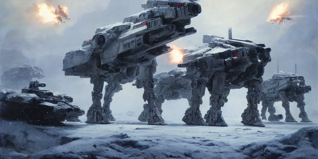 Lexica - The battle of hoth, rebel soldiers fighting enormous imperial ...