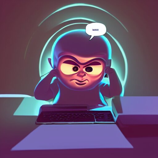 Lexica - An angry baby hacker, art by beeple