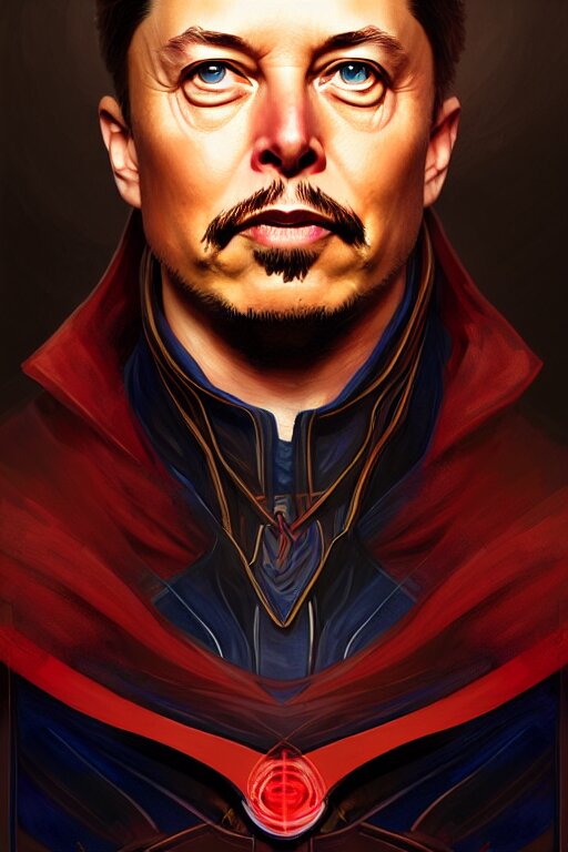 Lexica - Elon musk as dr strange, realistic portrait, symmetrical ...