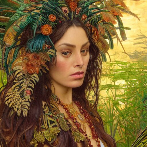 Lexica - Beautiful alluring female aztec queen in a dense jungle at ...