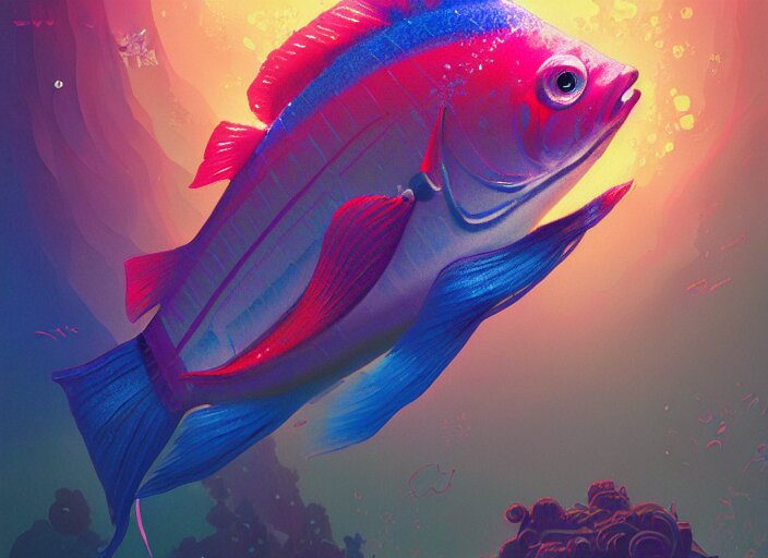 Lexica - Portrait of a neon tetra fish from terraria - dramatic art, by ...