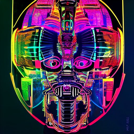 Lexica - Hyperdetailed portrait of a cyberpunk aztec futurism robot ...