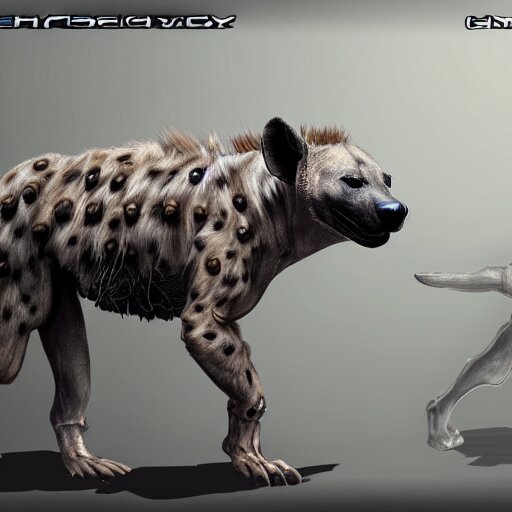 Lexica - Realistic cyborg hyena, highly detailed video game concept art