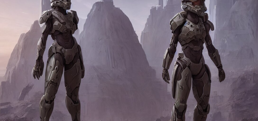 Lexica - Character sheet concept art of female jedi from halo ...