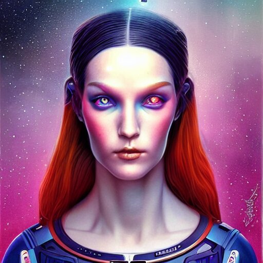 Lexica - Space BioPunk pretty female alien portrait, Pixar style, by ...