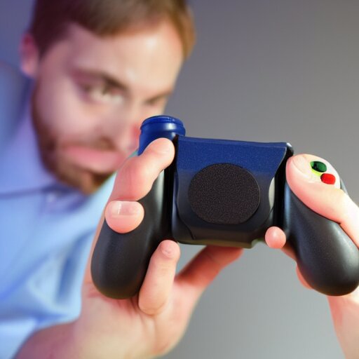 Lexica - A video game controller merging with someone's head, while ...