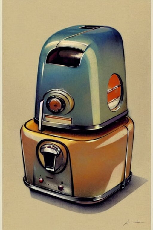Lexica - ( ( ( ( ( 1 9 5 0 s retro future art deco toaster design ...