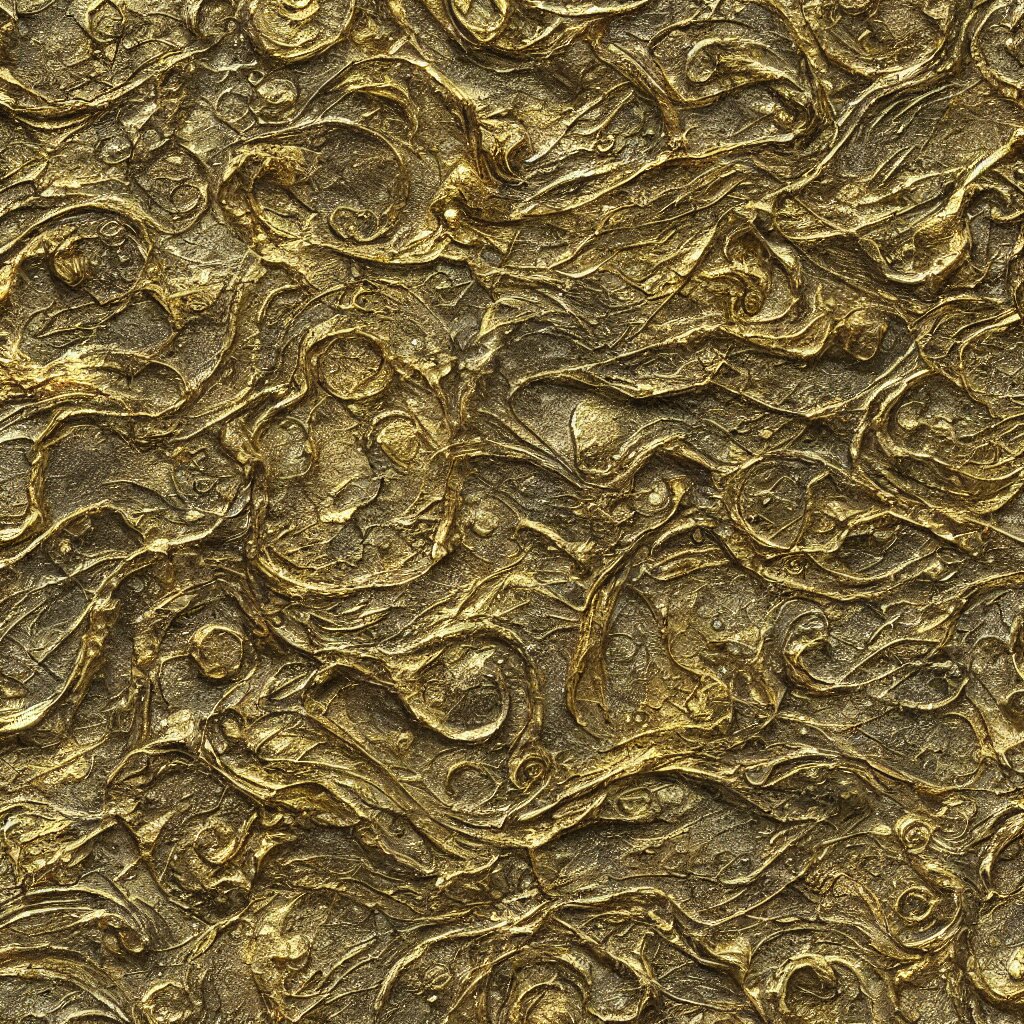 Lexica - Seamless tileable texture of damaged metal gold, realistic ...