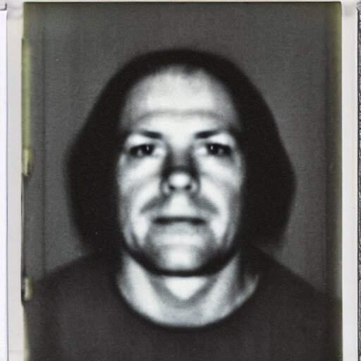 Lexica - Grainy polaroid photograph of the face of a serial killer ...
