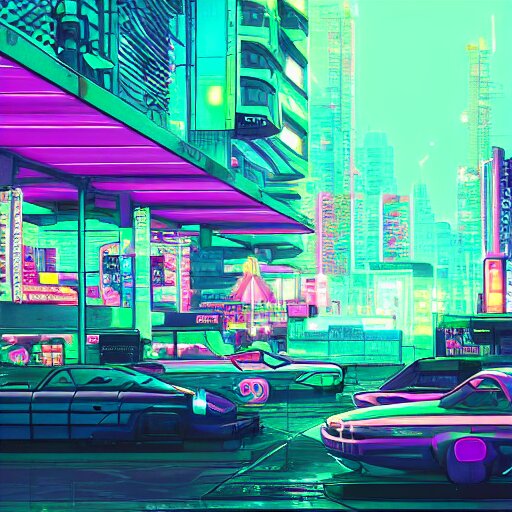 Lexica - Vaporwave cyberpunk photorealistic pokemon pallet town