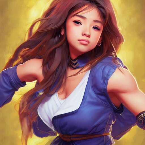 Lexica - Pokimane as a street fighter character, cg animation, capcom ...