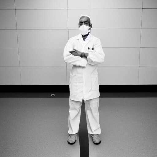 Lexica - A sad surgeon standing in an empty operating theater, award ...