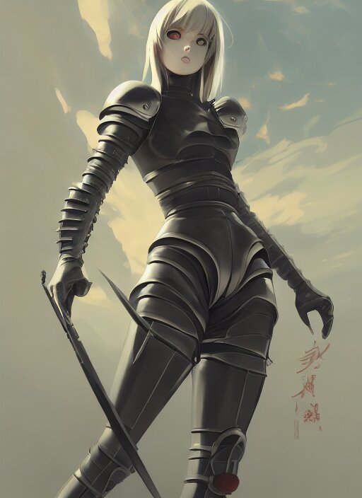 Lexica - Detailed, sharp, full body portrait of a female crusader in ...