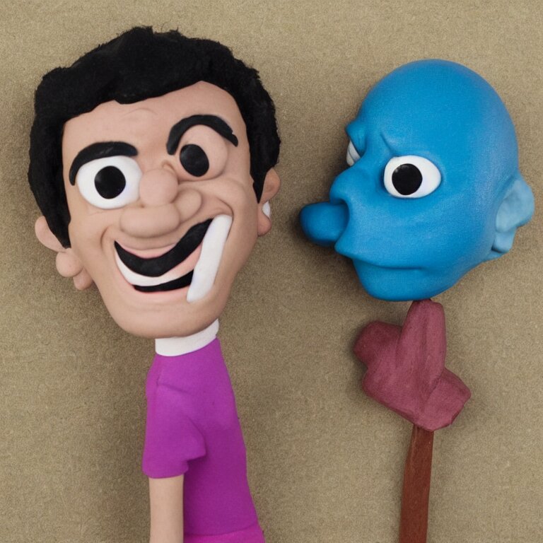 claymation character devin montes smiling cartoon head - Arthub.ai
