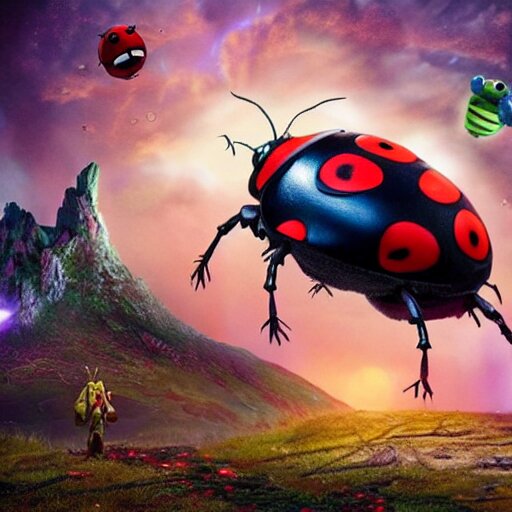 Lexica - Promotional movie still, ladybug futuristic ( ( descendants ...