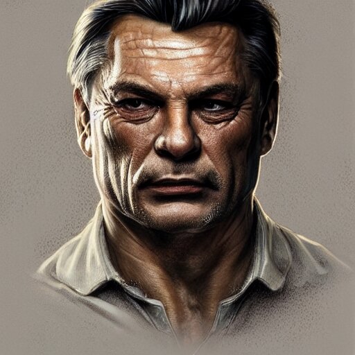 Lexica - Portrait of a ruggedly handsome viktor orban, soft hair ...