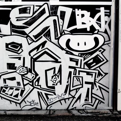 Lexica - Zef box design black and white color scheme, graffiti, cute ...