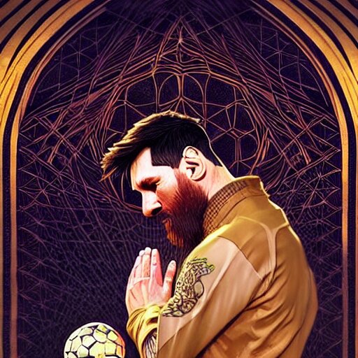 Lexica - Lionel messi praying like a muslim, d & d, fantasy, intricate ...