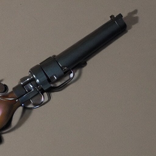 Lexica - Mangum revolver entirely made out of glass, transparent.