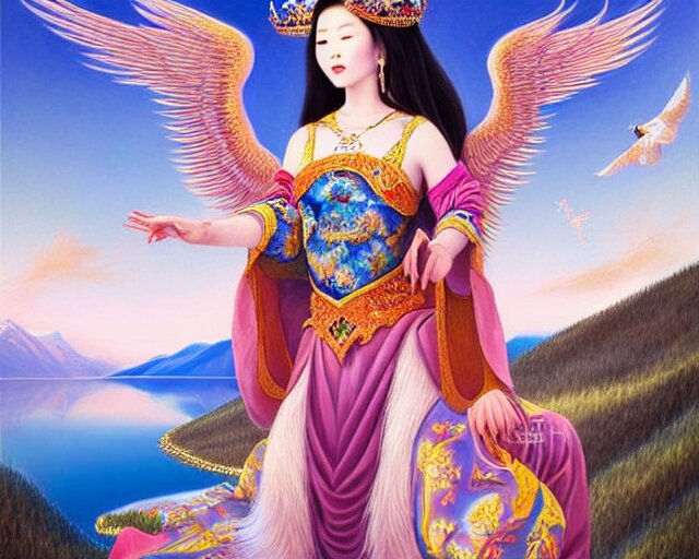 Lexica - Portrait of a beautiful asian mongolian princess goddess ...