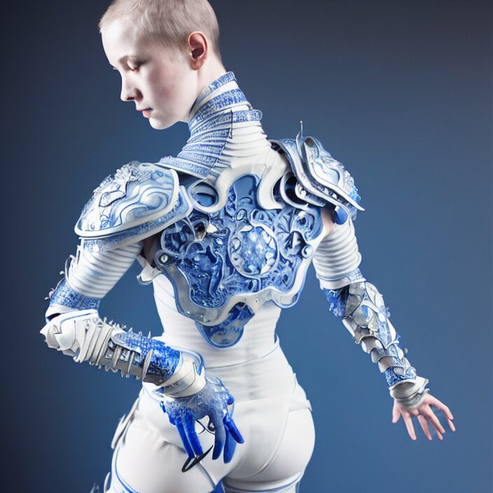 Lexica - Porcelain cyborg armor, Chinese Blue and white porcelain 24th ...