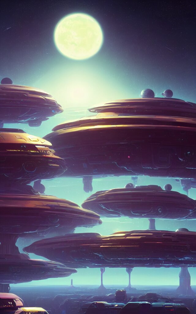 Lexica - Detailed concept art of a fantastic space city on a tiny ...