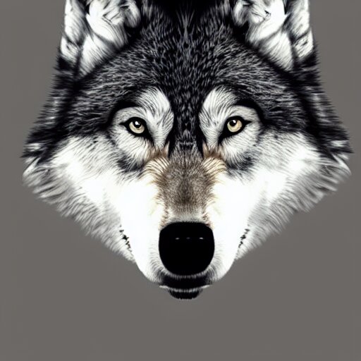 Half Girl Half Wolf Face