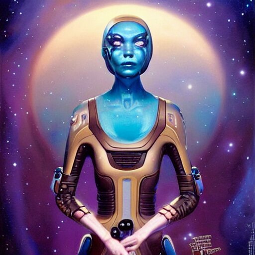 Lexica - Space BioPunk pretty female alien portrait, Pixar style, by ...