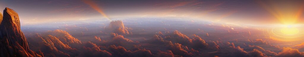 Lexica - Cosmic inflation bubbles peaking through the clouds, council ...