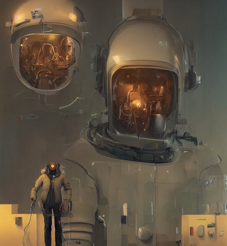 Lexica - A portrait of a researcher, half human, half machine in a ...