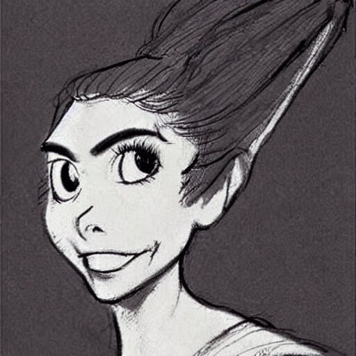 Lexica - Milt kahl sketch of a cuban girl who looks like a squirrel as ...