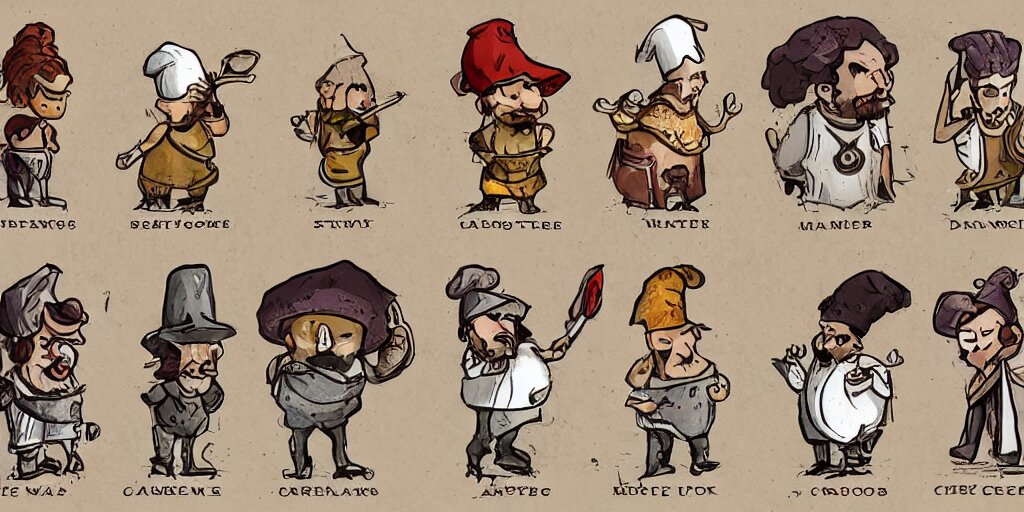 Lexica - Card design concept art for a fantasy game about chefs and ...
