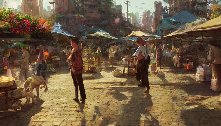Lexica - Craig mullins and ghibli digital illustration of solarpunk ...