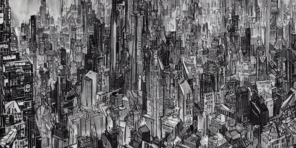 Lexica - A beautiful painting of modren city by al williamson, trending ...