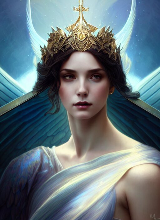 Lexica - A beautiful cinematic female archangel queen, fantasy sea ...