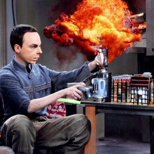 Lexica - Sheldon cooper meme gas leak explosion in china