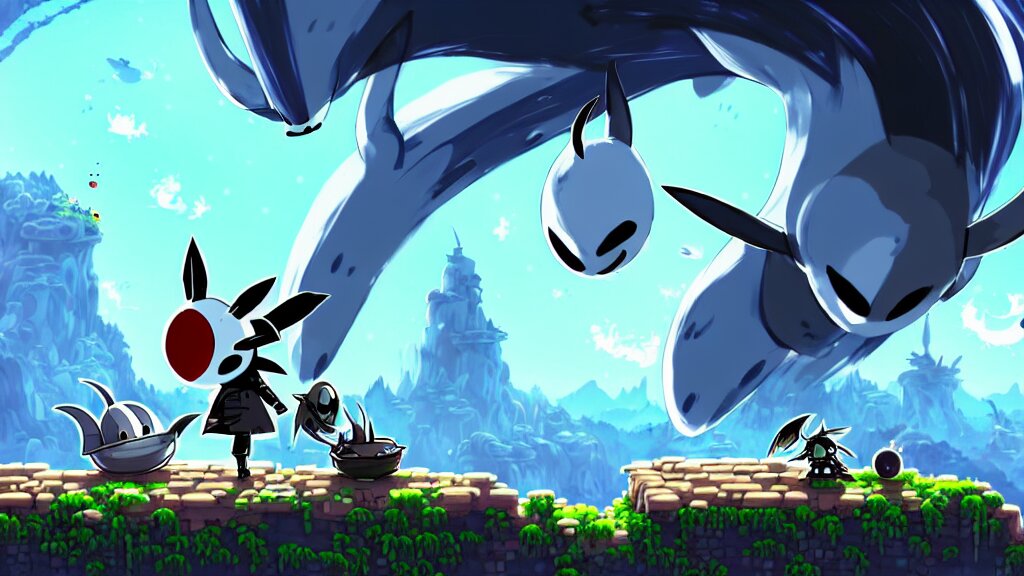 Lexica - Side scrolling, press square to jump, studio ghibli, sharp ...