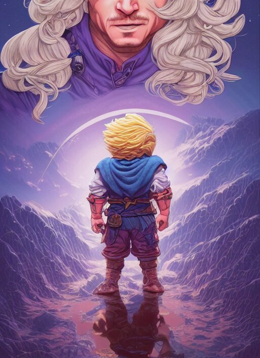 Lexica - Orlando bloom as a blonde dwarf by dan mumford, yusuke murata ...