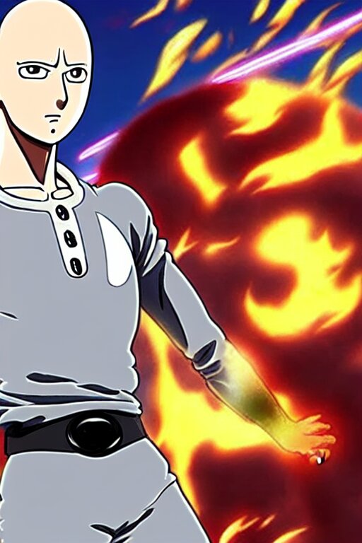 Lexica - Baker saitama one punch man, cooking french bread, anime artwork