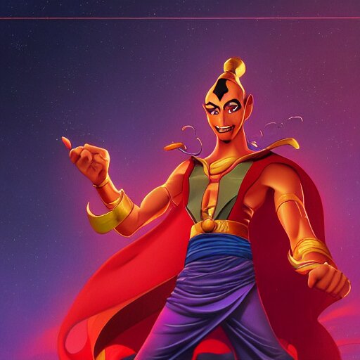 Lexica - The genie jafar with phenomenal cosmic power, by dan mumford ...