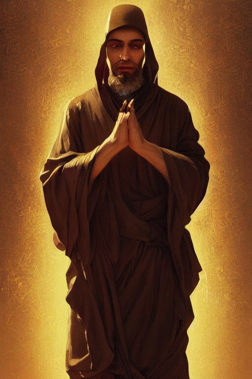 Lexica - Egyptian monk, religious, portrait, powerfull, intricate ...