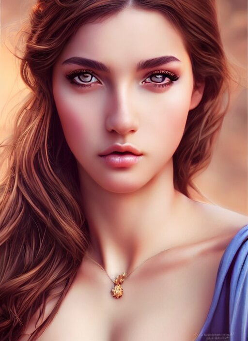 Lexica - A gorgeous greek female photo, professionally retouched, soft ...