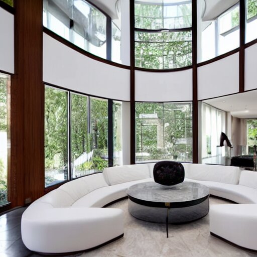 Lexica - A modern style living room with floor to ceiling glass windows ...