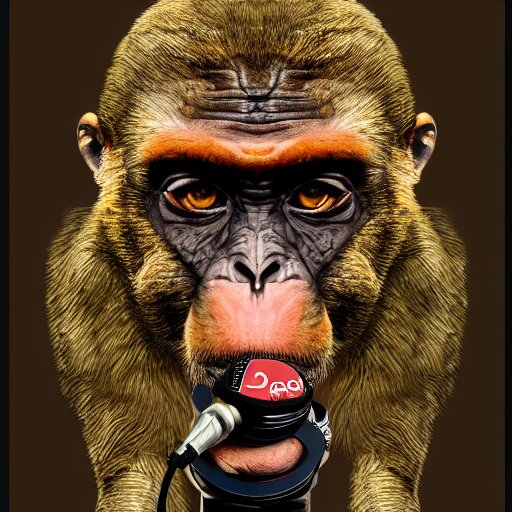 Lexica - Chimera of Joe Rogan and a monkey talking into a microphone ...