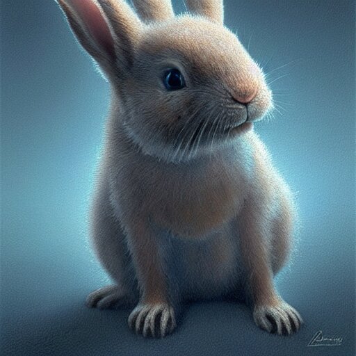 Lexica - Adorable baby rabbit pixar character by zdzislaw beksinski, by ...