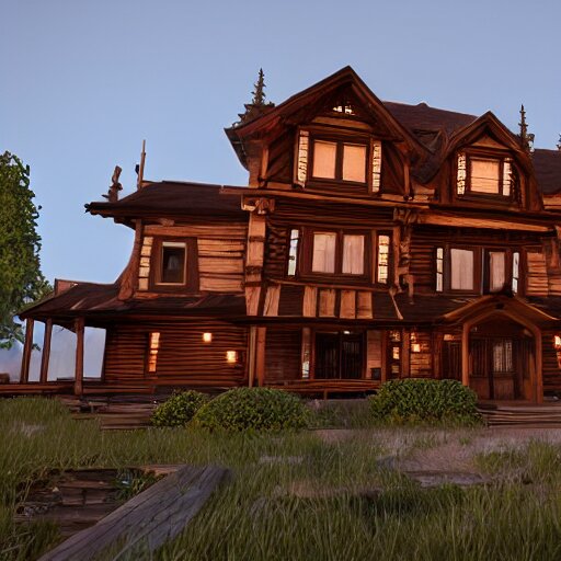 Lexica - Peaceful wooden mansion, interior, unreal engine 5 tech demo ...
