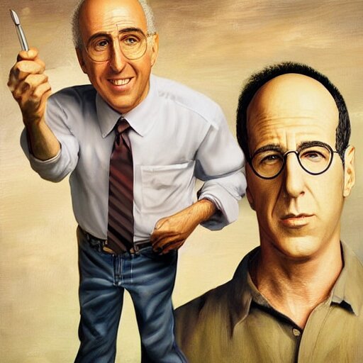 Lexica - Live Action Oil Painting of a Poster of Young Jerry Seinfeld ...