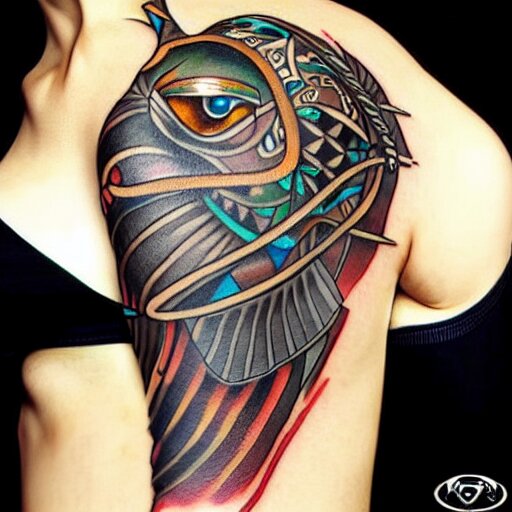 Lexica - Tattoo of zelda windfish tribal realistic
